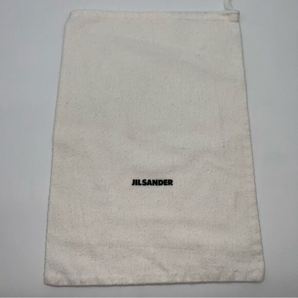 Jil Sander | Bags | Jil Sander White Cotton Flannel Drawstring Dust Bag ...